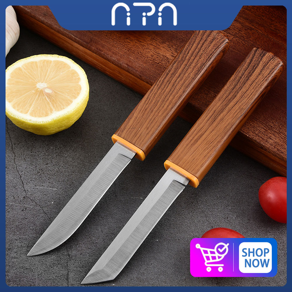 Nipiin Kitchen Double Knife Fruit Knife Multipurpose Stainless Steel Sharp Blade Portable ...