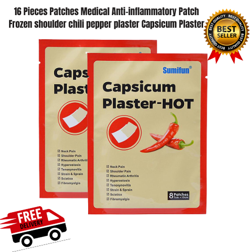 16 Pieces Patches Medical Anti-inflammatory Patch Frozen shoulder chili ...