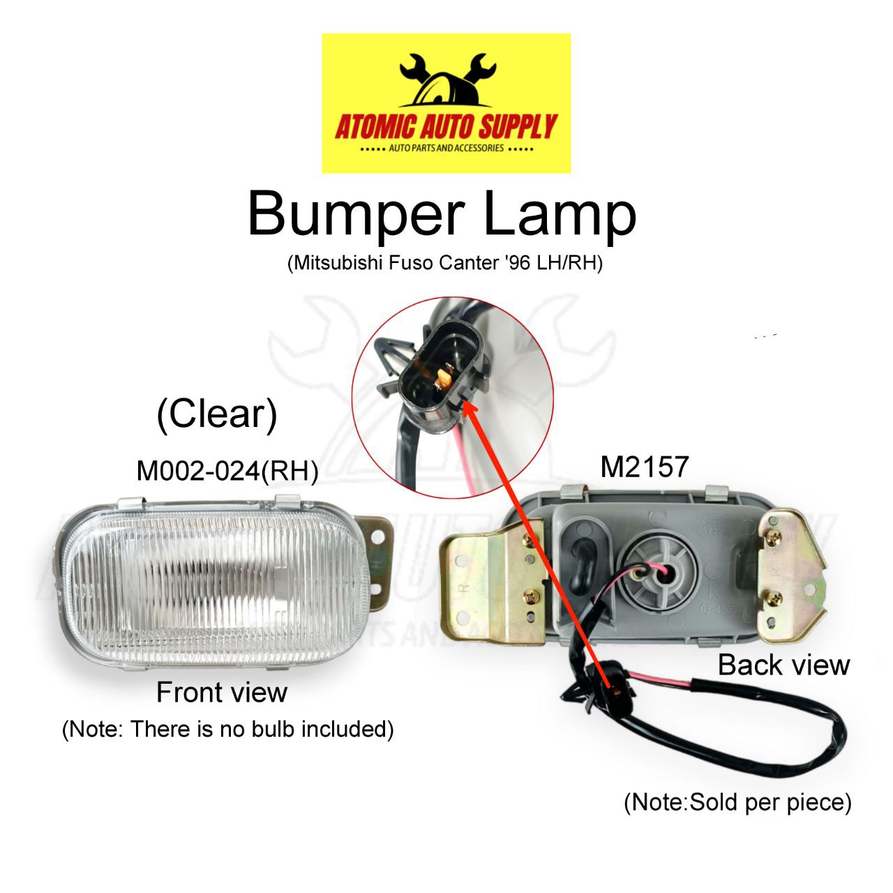 MITSUBISHI FUSO CANTER '96 MODEL BUMPER LAMP M2157 - (LH/M002-025 ...