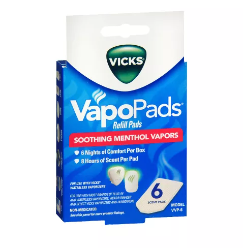 Vicks VapoPads Soothing Menthol Vap ors Refill, 6 Scent Pads | Lazada PH