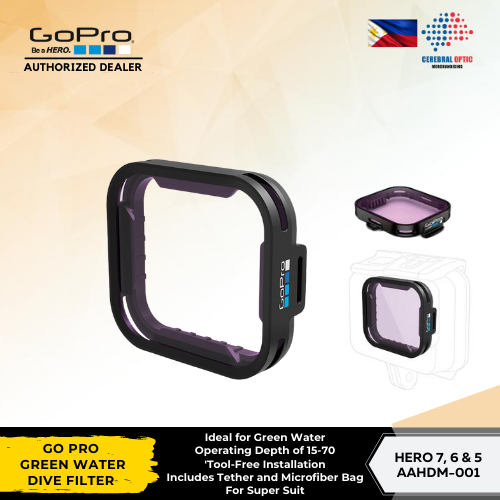 GoPro Green Water Dive Filter ( FOR SUPER SUIT ) for Hero 7/6/5 ...