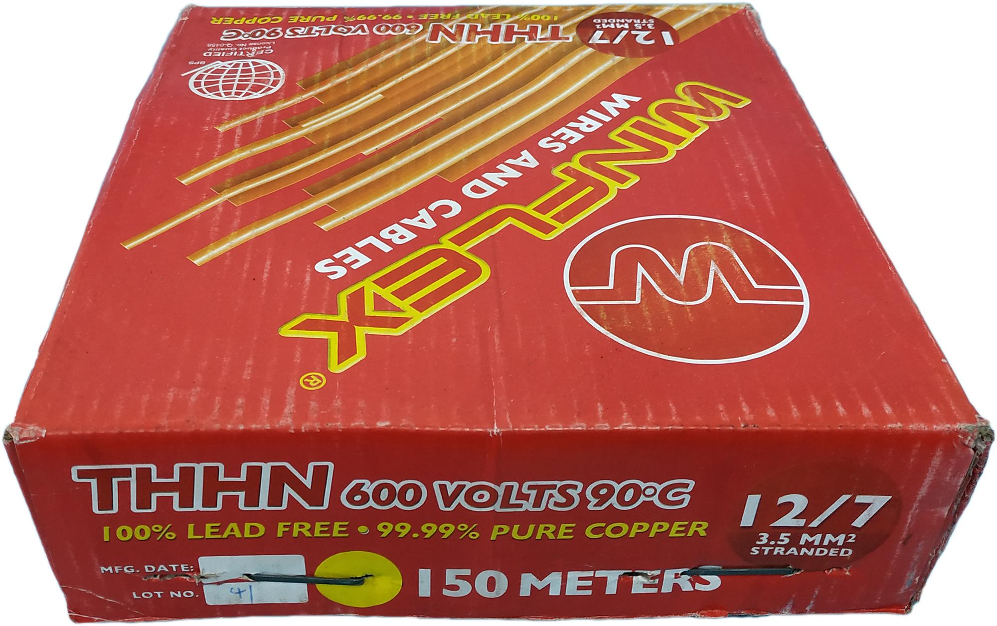 (YELLOW) Winflex THHN wire 3.5mm2 x 150mtrs 12/7 | Lazada PH