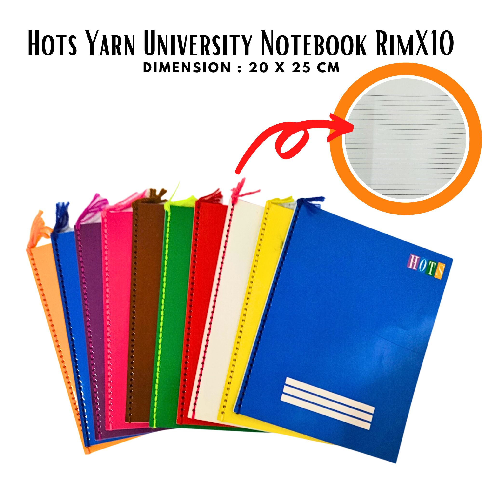 ONHAND HOTS YARN UNIVERSITY NOTEBOOK RIMX10/NOTEBOOK/SCHOOL SUPPLIES ...