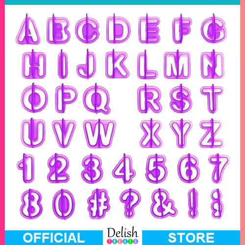 Delish Treats Cookie Cutter - Letters & Numbers (40pc Set) DTPH1121 ...