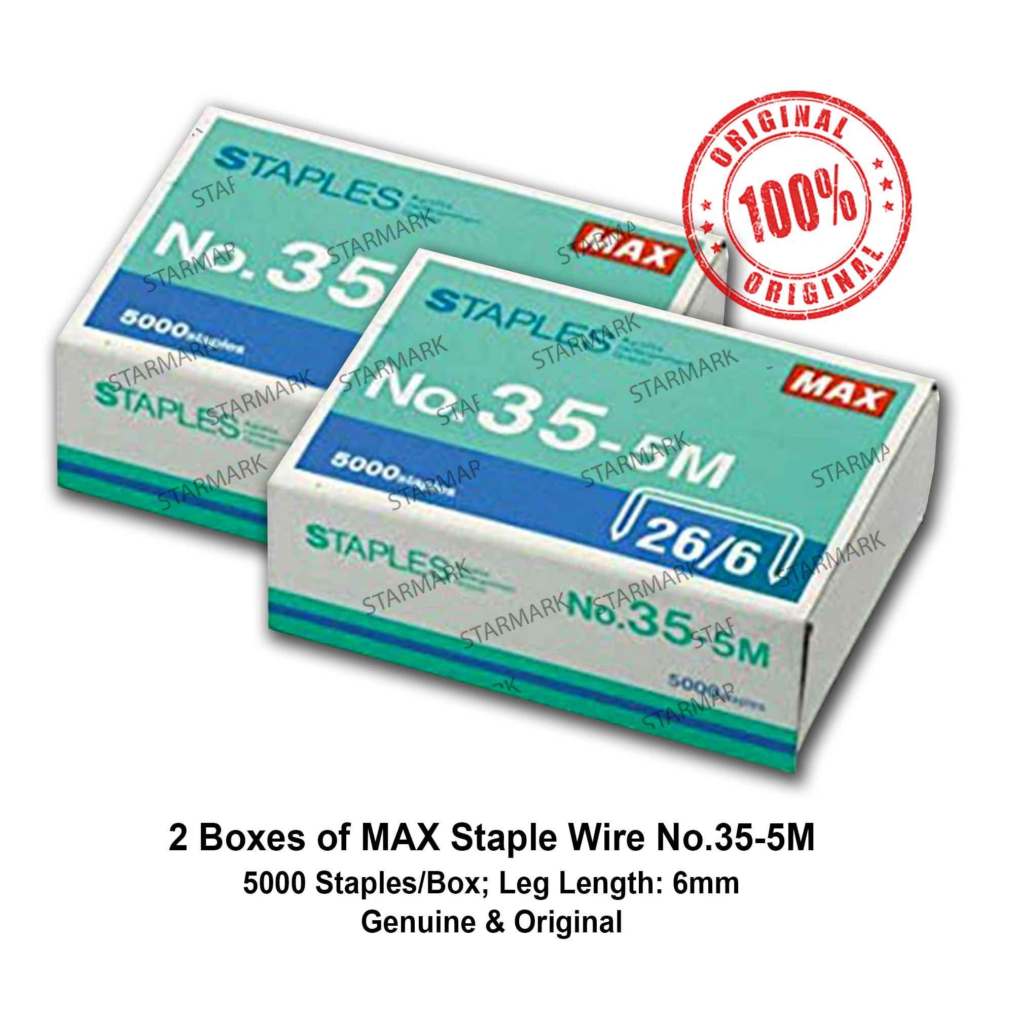 Authentic 2 Boxes Of Max Staple Wire No 35 5M 35 Wires Max Stapler Authentic 2 Boxes Of Max Staple Wire No 35 5M 35 Wires Max Stapler
