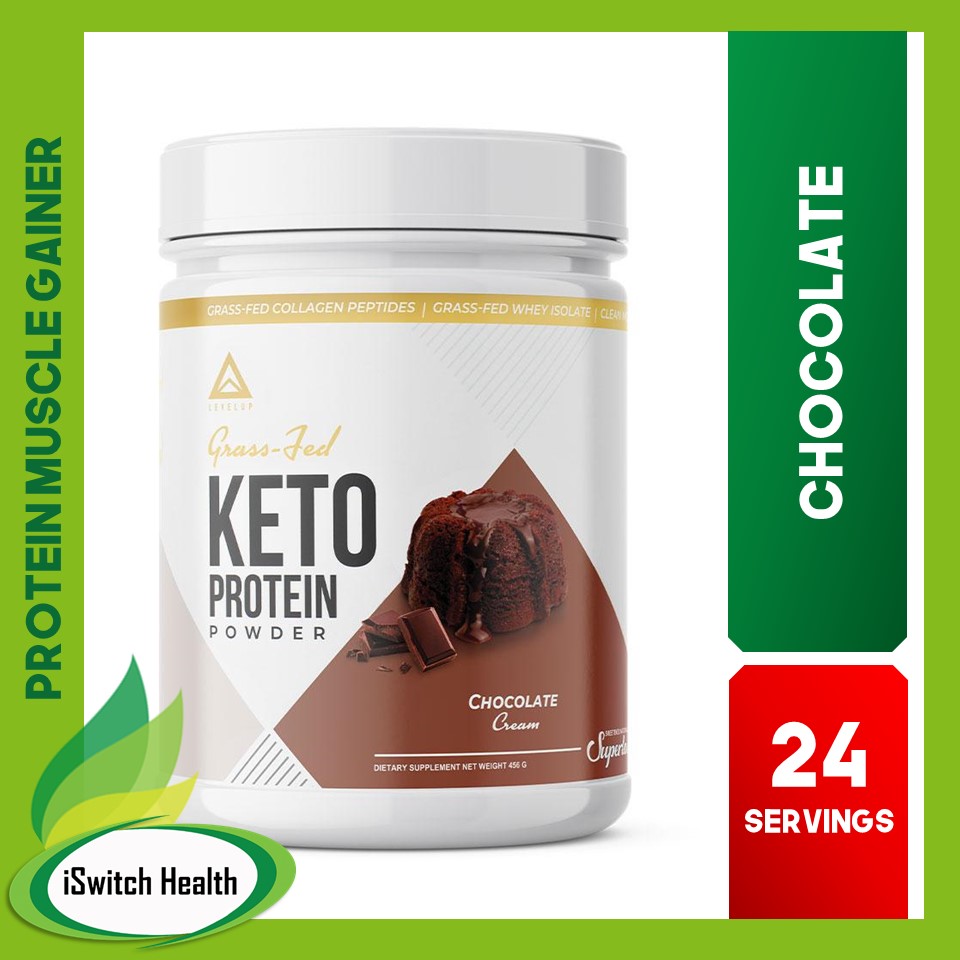 LevelUp Nutra Grass Fed Keto Protein w/ Collagen - 24 Servings | Level ...