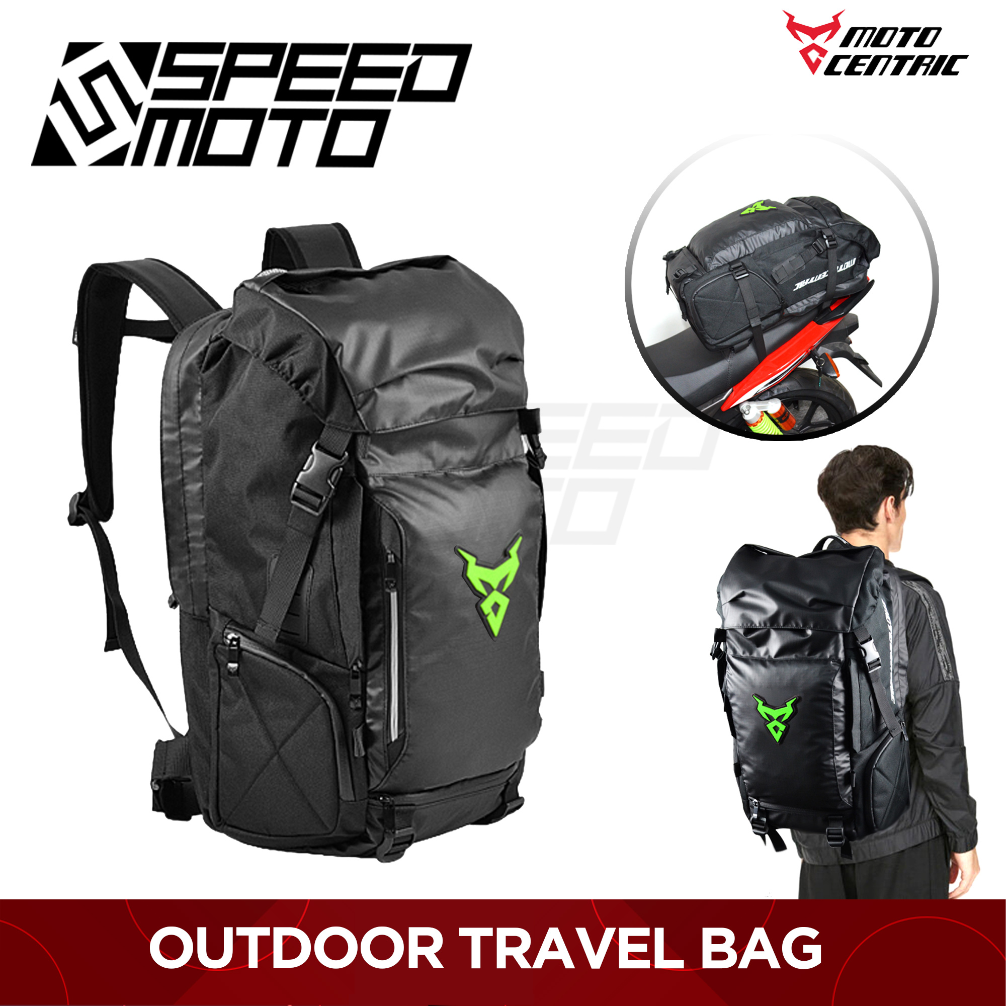 MOTOCENTRIC MC-0108 NDESIGN OUTDOOR TRAVEL BACKPACK / REAR SEAT TAIL ...