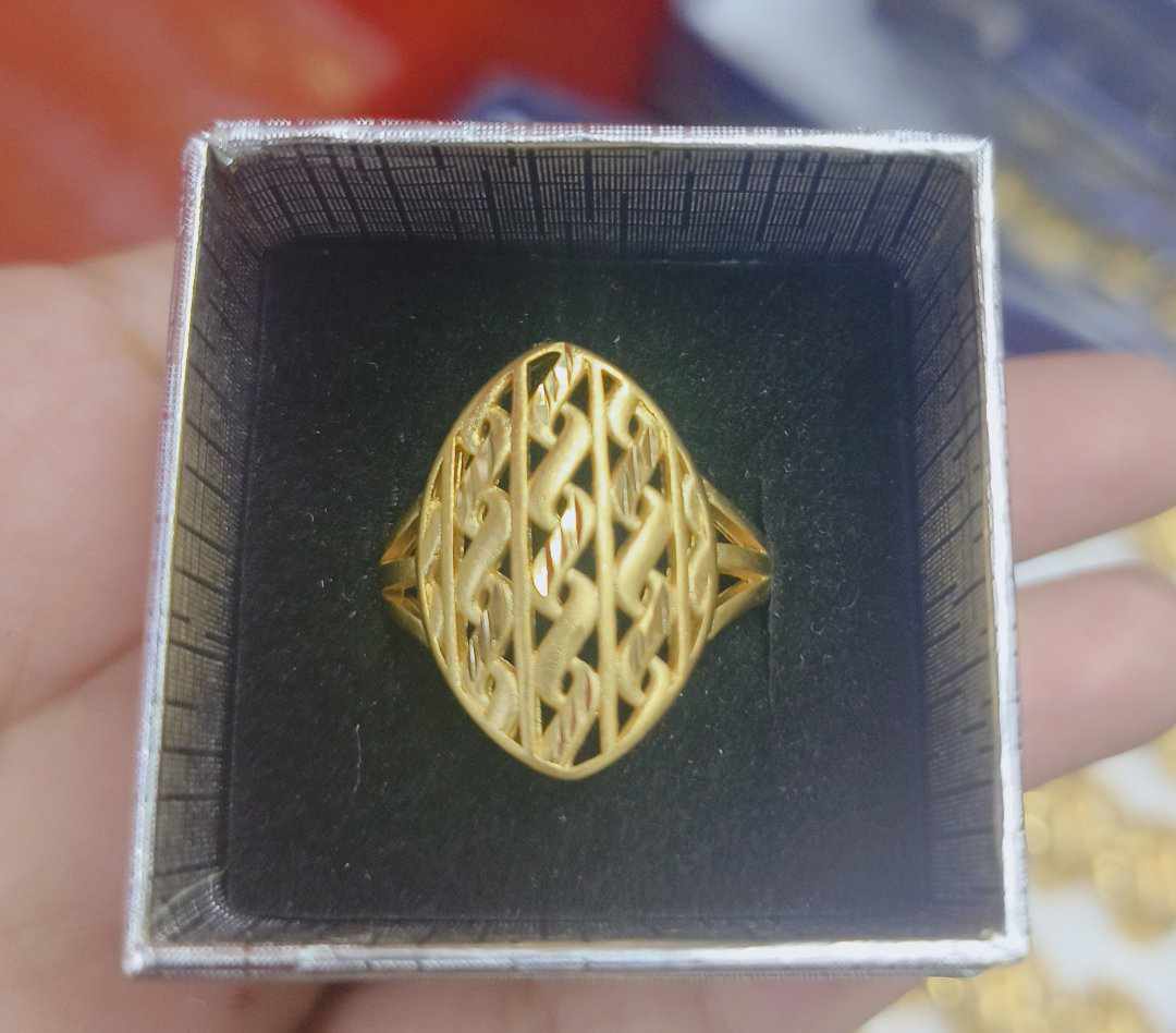 24K SAUDI GOLD RING PURE REAL LIFETIME USE NON FADED | Lazada PH