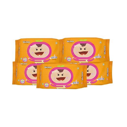 UniLove Powder Scent Baby Wipes 70's Pack of 5 | Lazada PH