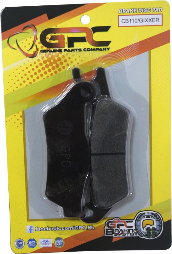 GPC Motorcycle Brake Pads (Brake Disc Pads) FRONT for CB110, Gixxer ...