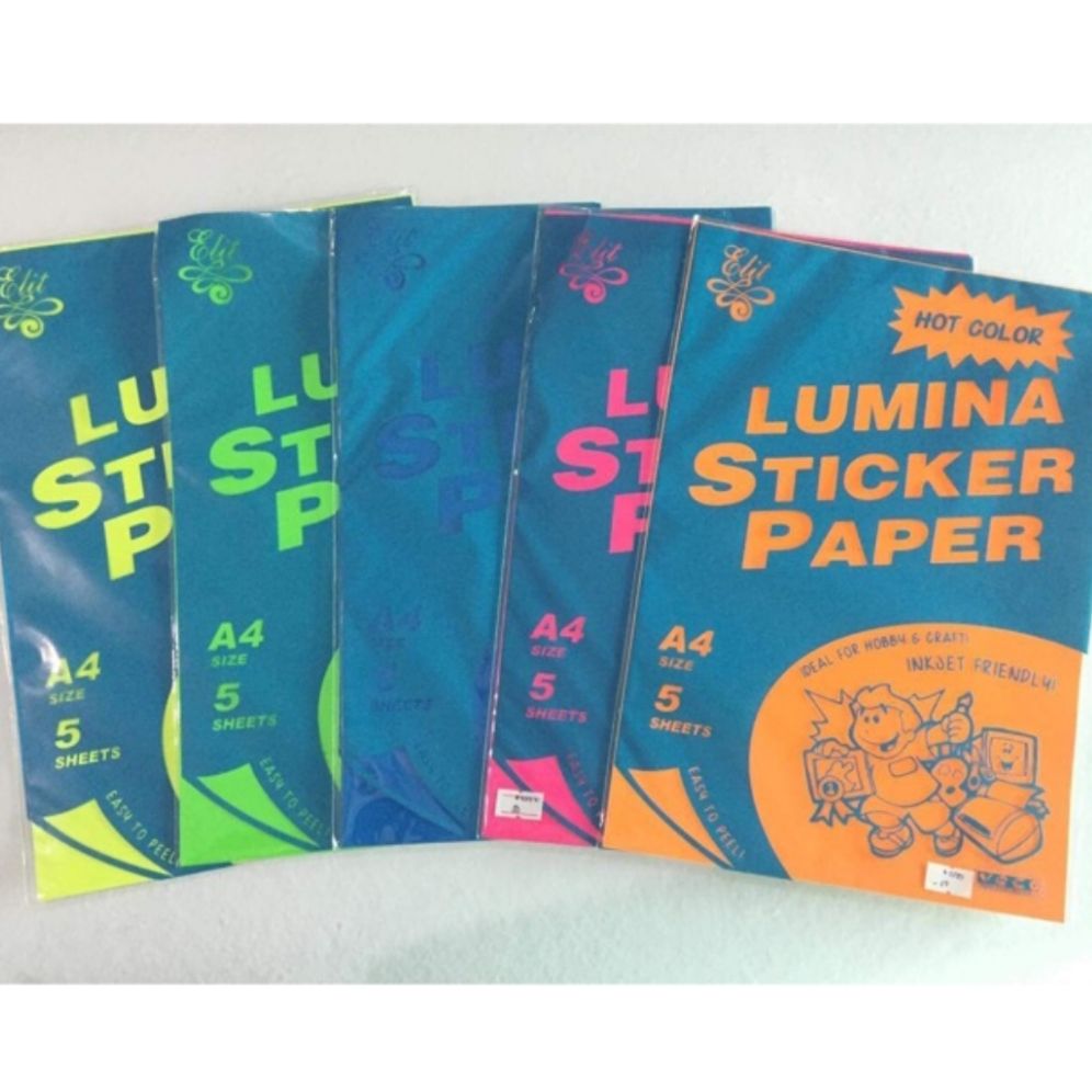 Paper Sticker Lumina Sticker Paper A4 Veco 5's Pink | Lazada PH