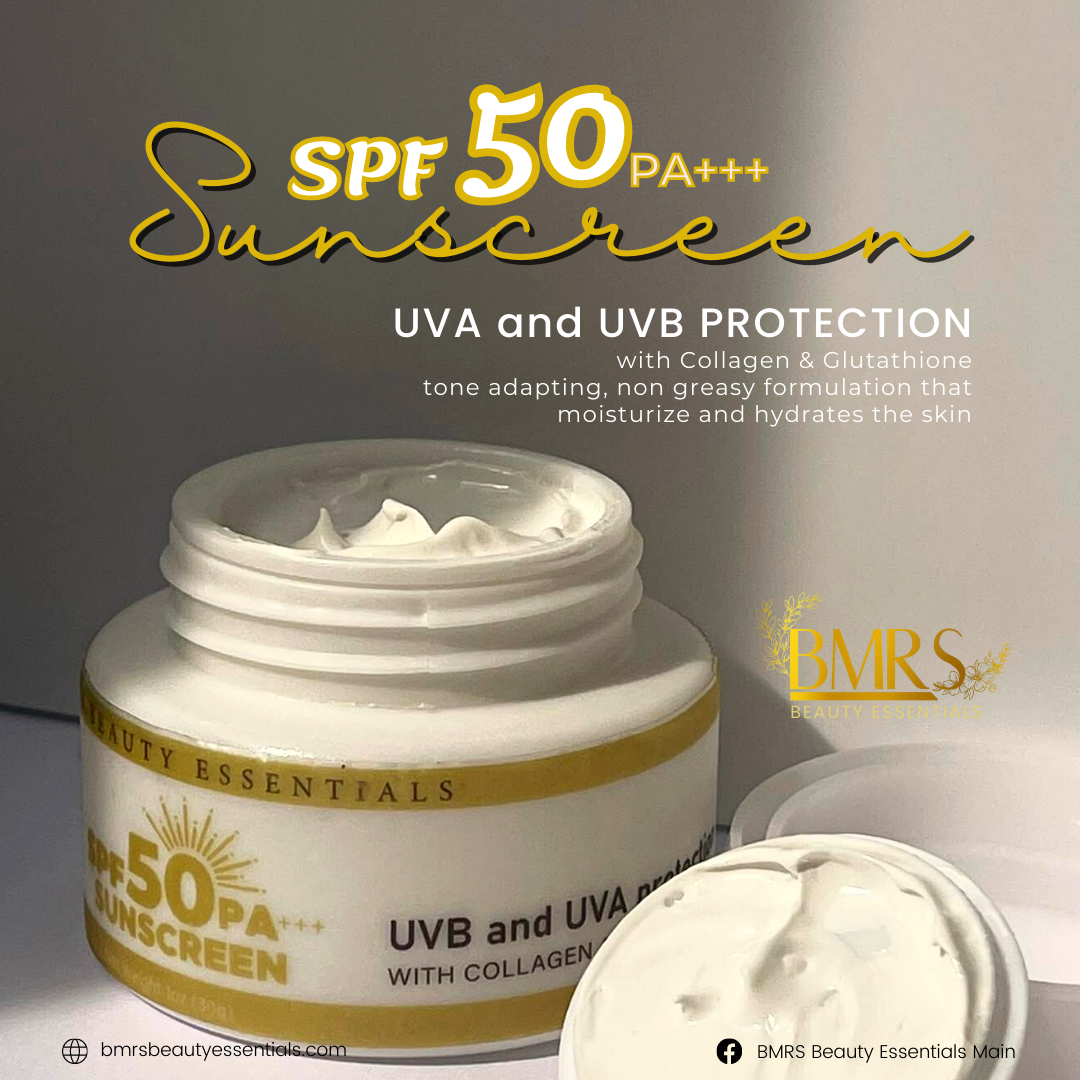 BMRS SUNSCREEN SPF 50 PA+++ with Collagen and glutathione No White Cast ...