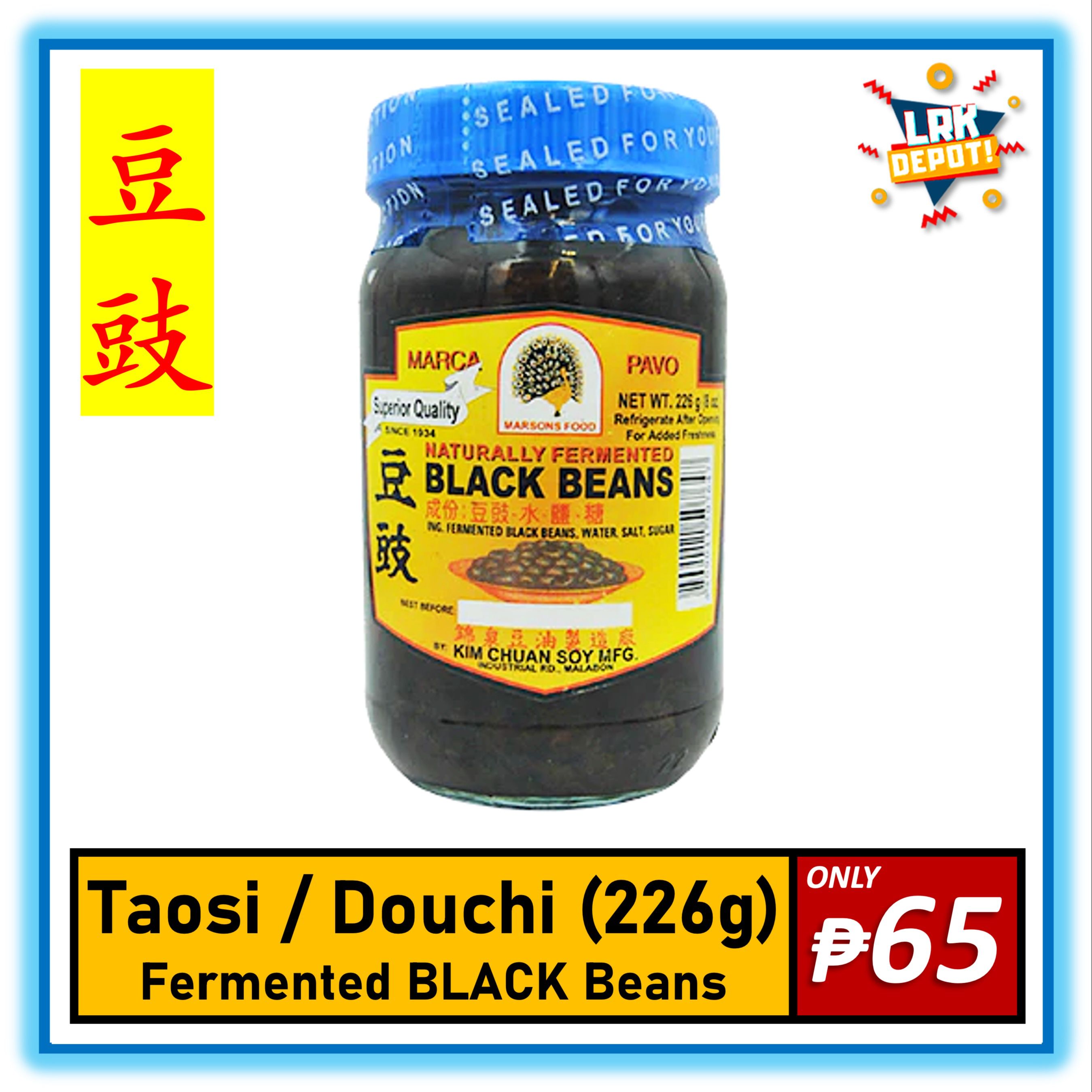 MARCA PAVO Naturally Fermented Black Beans / Taosi / Douchi - 226 g ...
