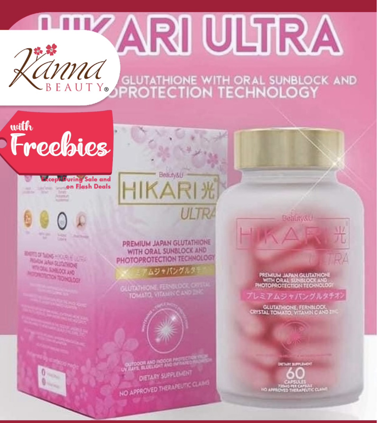 Hikari ULTRA Glutathione Capsule Original with Collagen Whitening ...