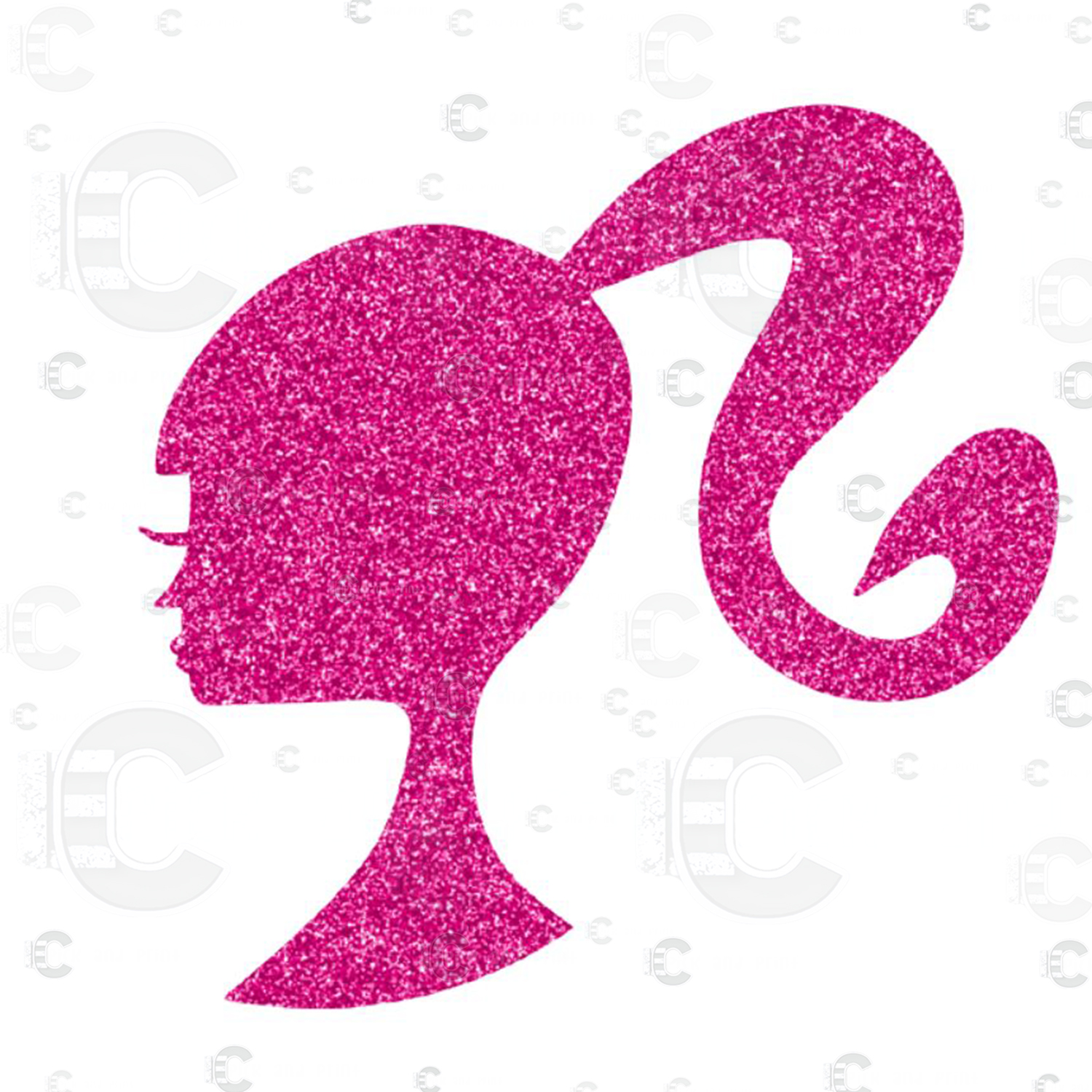 Glittered Barbie Head Cut Outs for DIY party Backdrop party Decorations ...