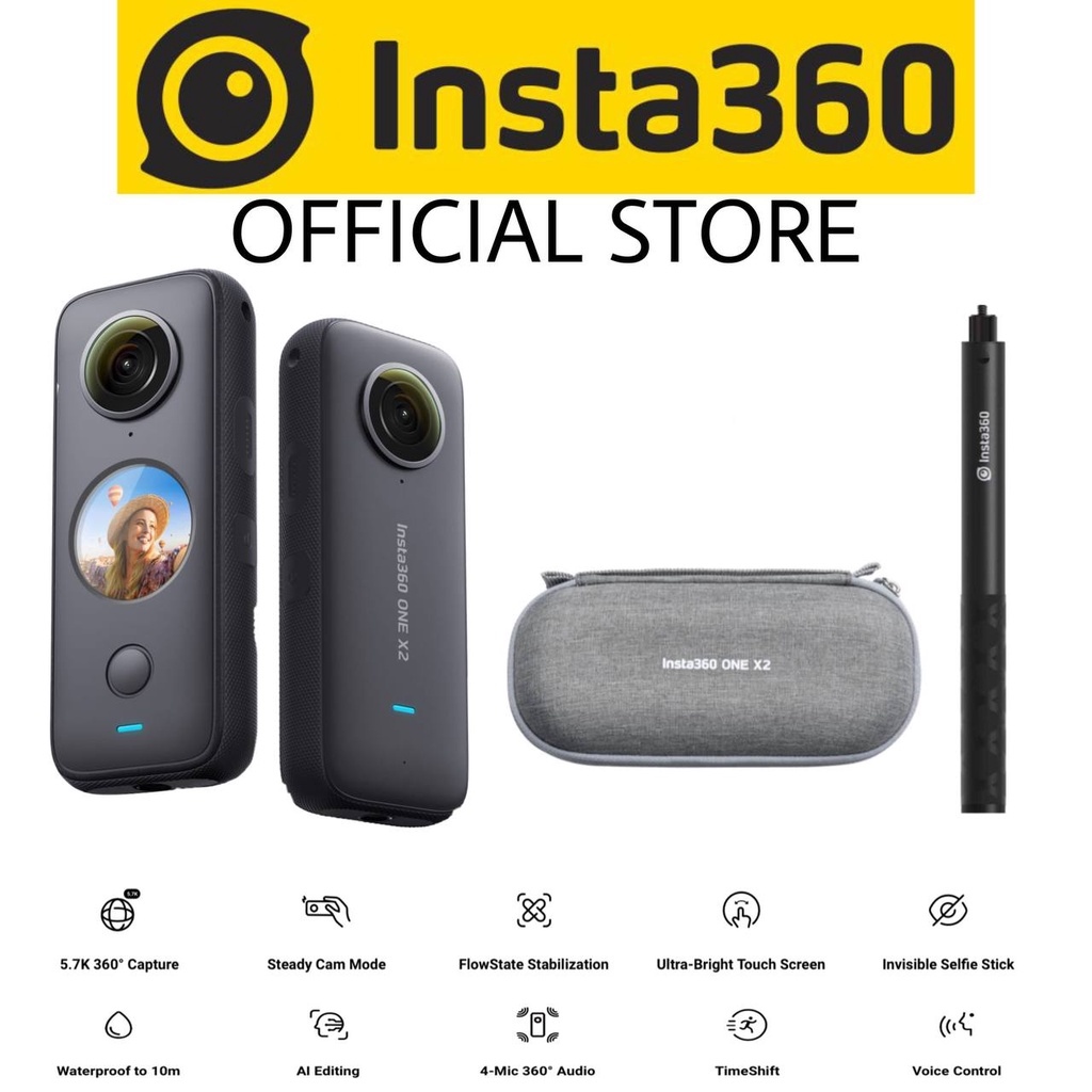 ♟ Insta360 One x2 - 5.7K Dual-Mode 360 Pocket Camera with Free Gifts ...