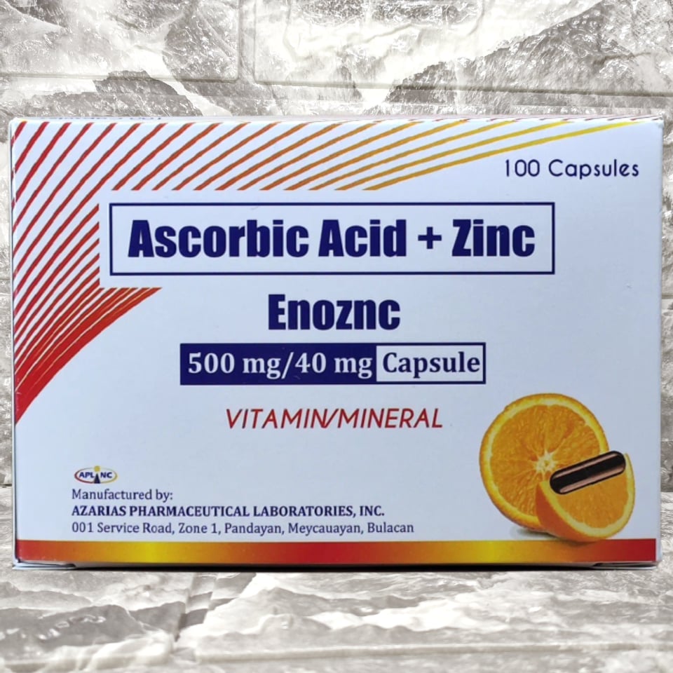ENOZINC (ASCORBIC ACID + ZINC ) 100 CAPSULES | Lazada PH