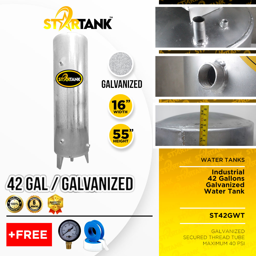 STARTANK NO. 1 QUALITY TANK 42 Gal. GALVANIZED WATER TANK PRESSURE TANK ...