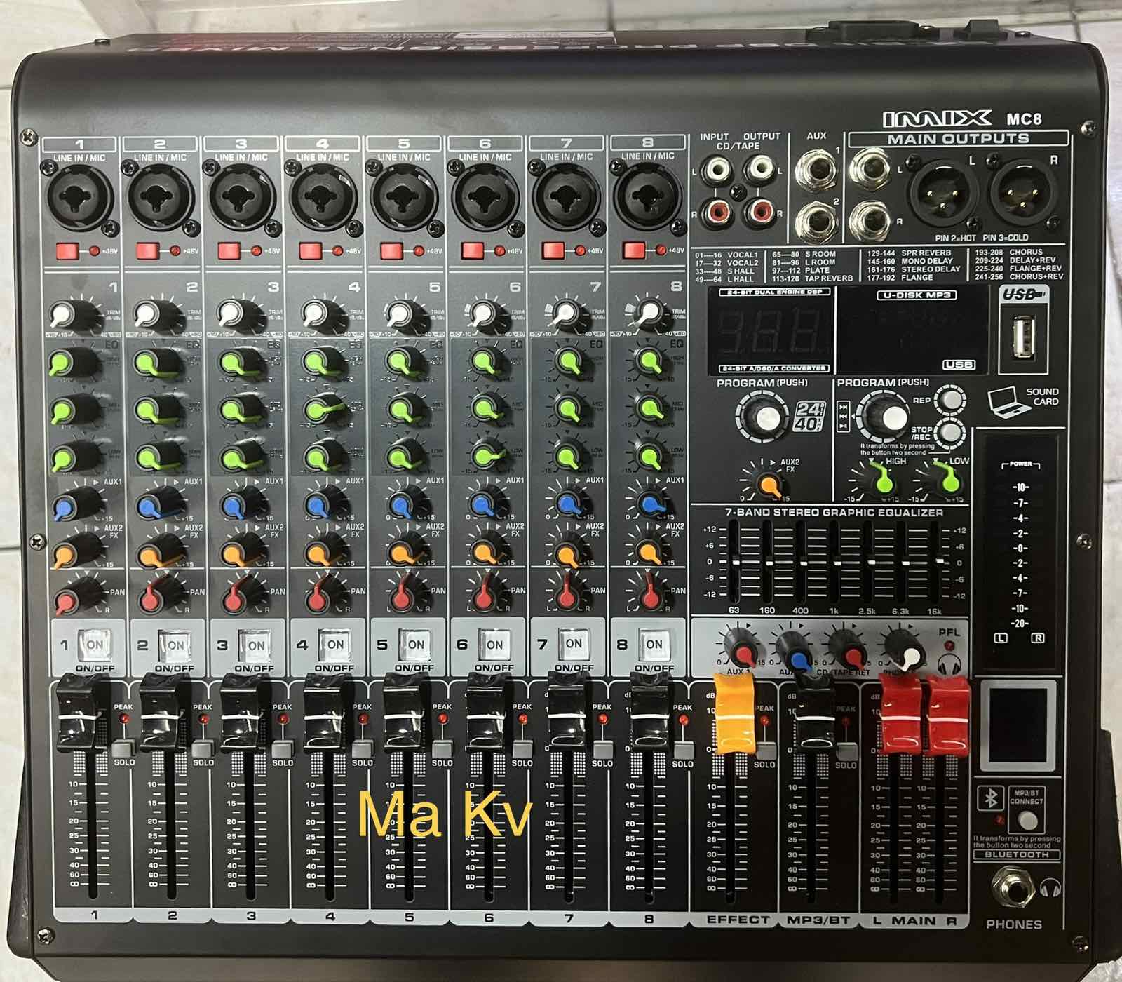 IMIX MC-8 Professional 8 Channel Mixing Console with 256 DSP Effects ...