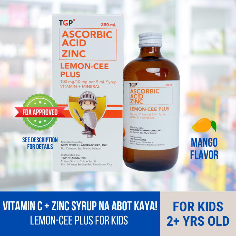 (Ceelin Plus / PedZinc Generic) LEMONCEE PLUS Ascorbic Acid + Zinc ...