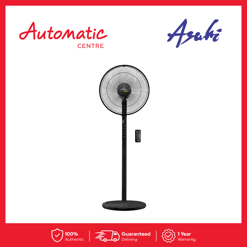 Asahi DC-6082 Black 16-inch Electric Stand Fan with DC Motor and 90 ...