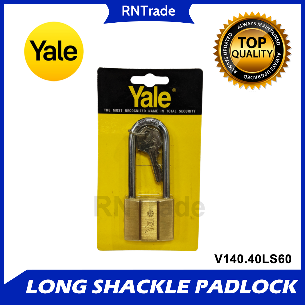 YALE Padlock Long Shackle V140 Series (30 mm, 40 mm, 50 mm, 60 mm), Solid Brass | Lazada PH