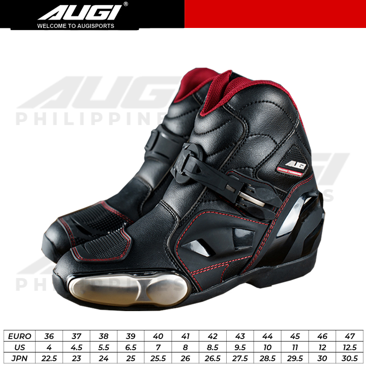 AUGI Racing Boots AR-2 Black/Red | Lazada PH