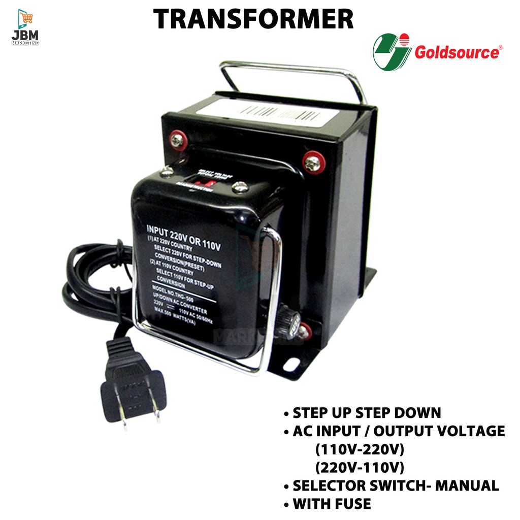 ho- source Transformer Step-Up/Step-Down 110V/220V Manual Switch ...