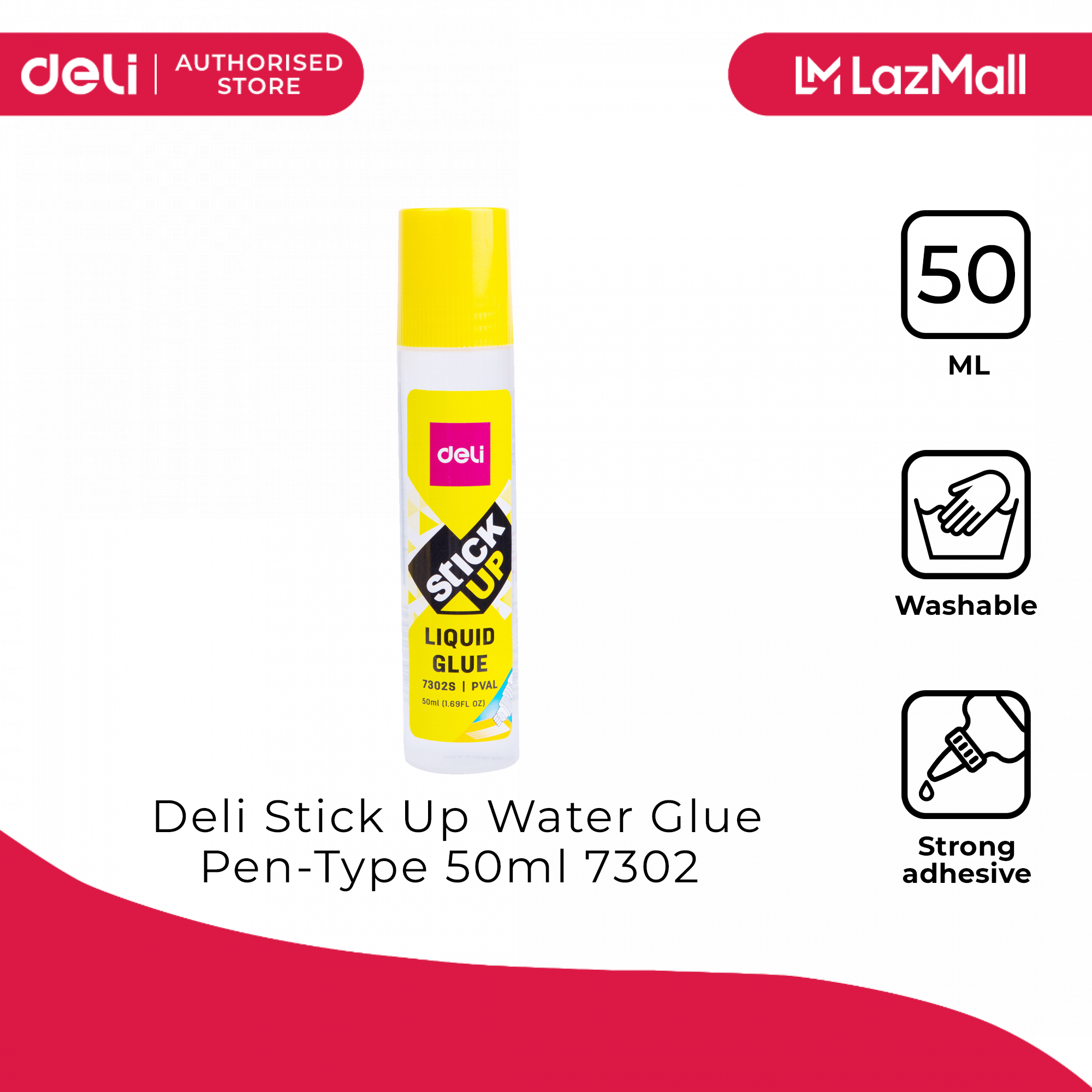 Deli Stick Up Water Glue Pen-Type 50ml (1 pc) 7302 [75257302] | Lazada PH
