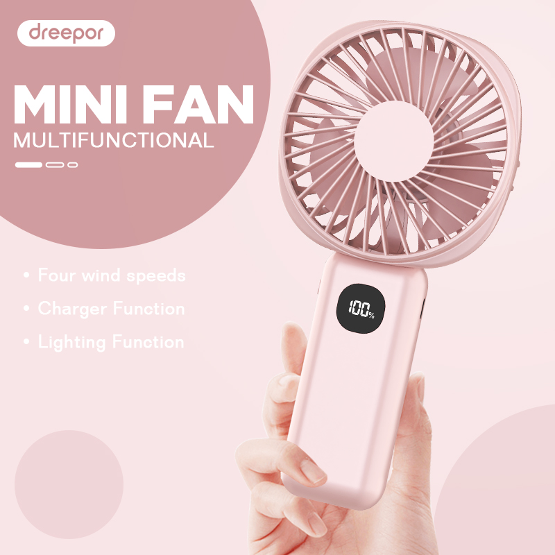 Dreepor Mini Portable Fan USB Mini Fan Rechargeable Handheld Fan ...