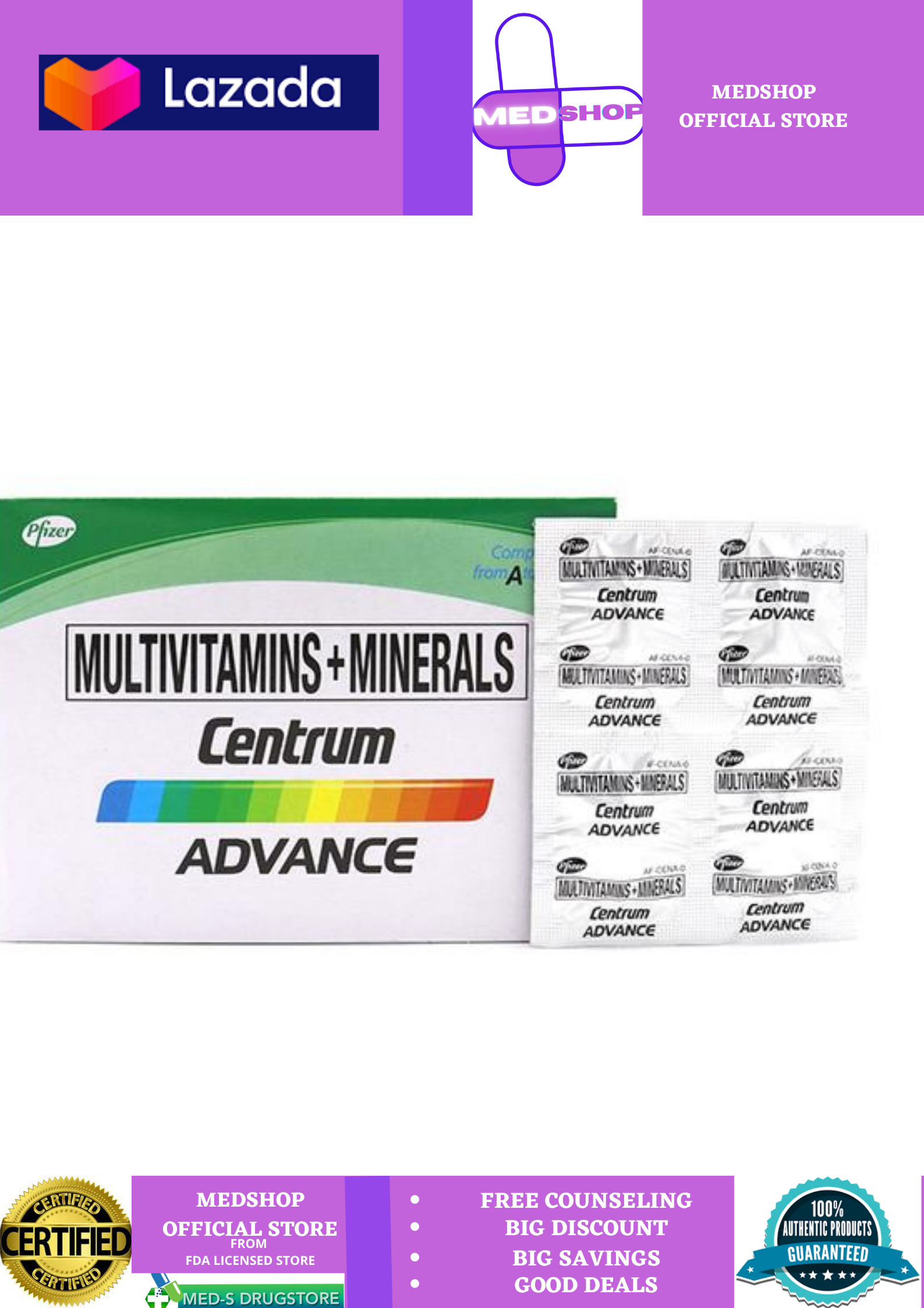 Centrum advance tablet multivitamins for below 50 years old 12 tablets ...