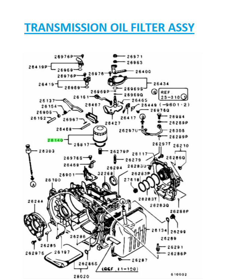 Mitsubishi Lancer 1998 4G92A Automatic Transmission Oil Filter Assy ...