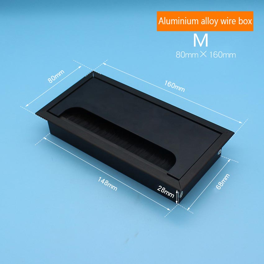 Aluminum Alloy Rectangle Wire Cable Holder Grommet Hole Cover Outlet ...