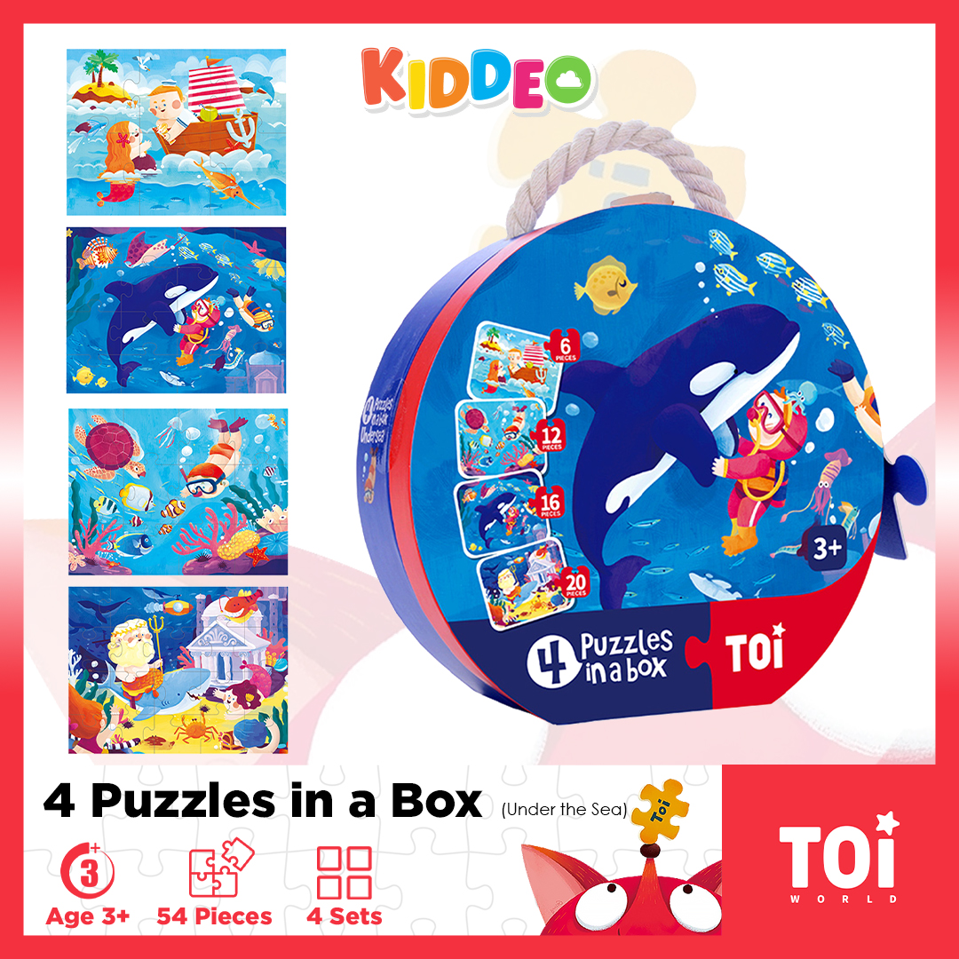 TOI 4 In 1 Under Sea Jigsaw Puzzles For Kids Educational Toys Toddlers ...