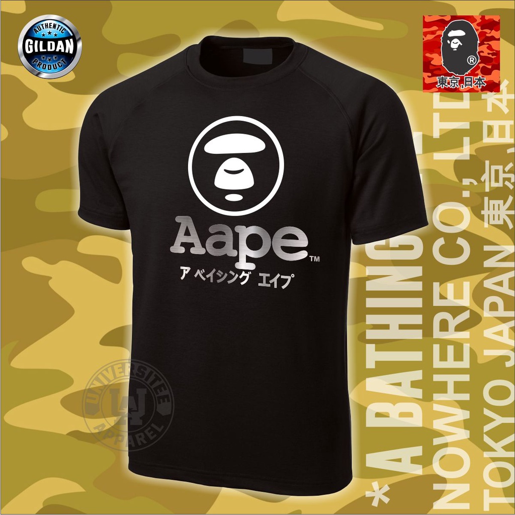 GILDAN Brand AAPE By Bathing APE T shirt AApe Logo Japan Shirt | Lazada PH
