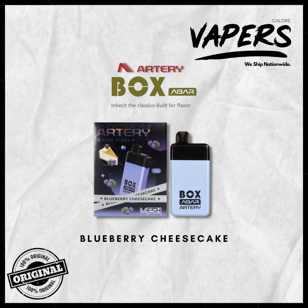 Artery Abar Box 3000 Legit Disposable Vape Pod Vaping Kit Rechargeable ...