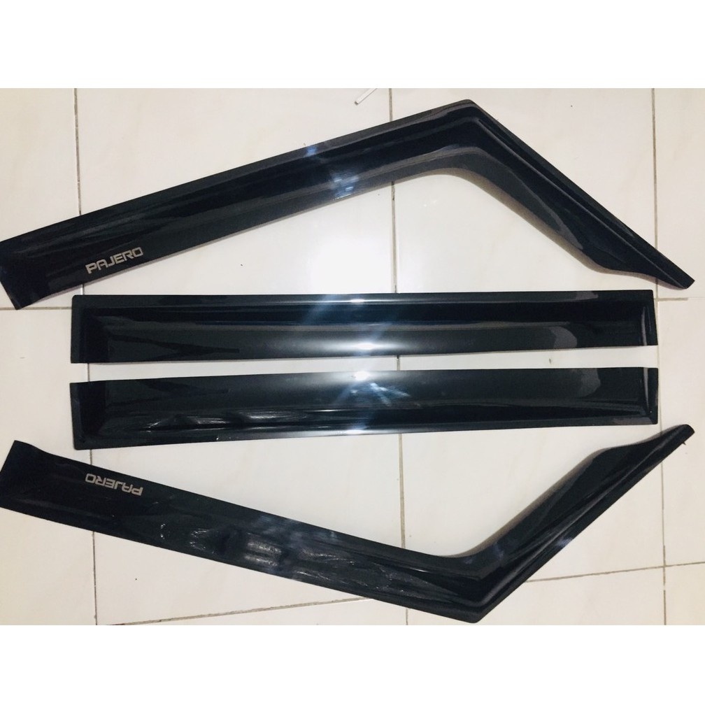 Rain Visor - Mitsubishi Pajero Box Type OEM-grade/ Deep Black/ Box-type ...