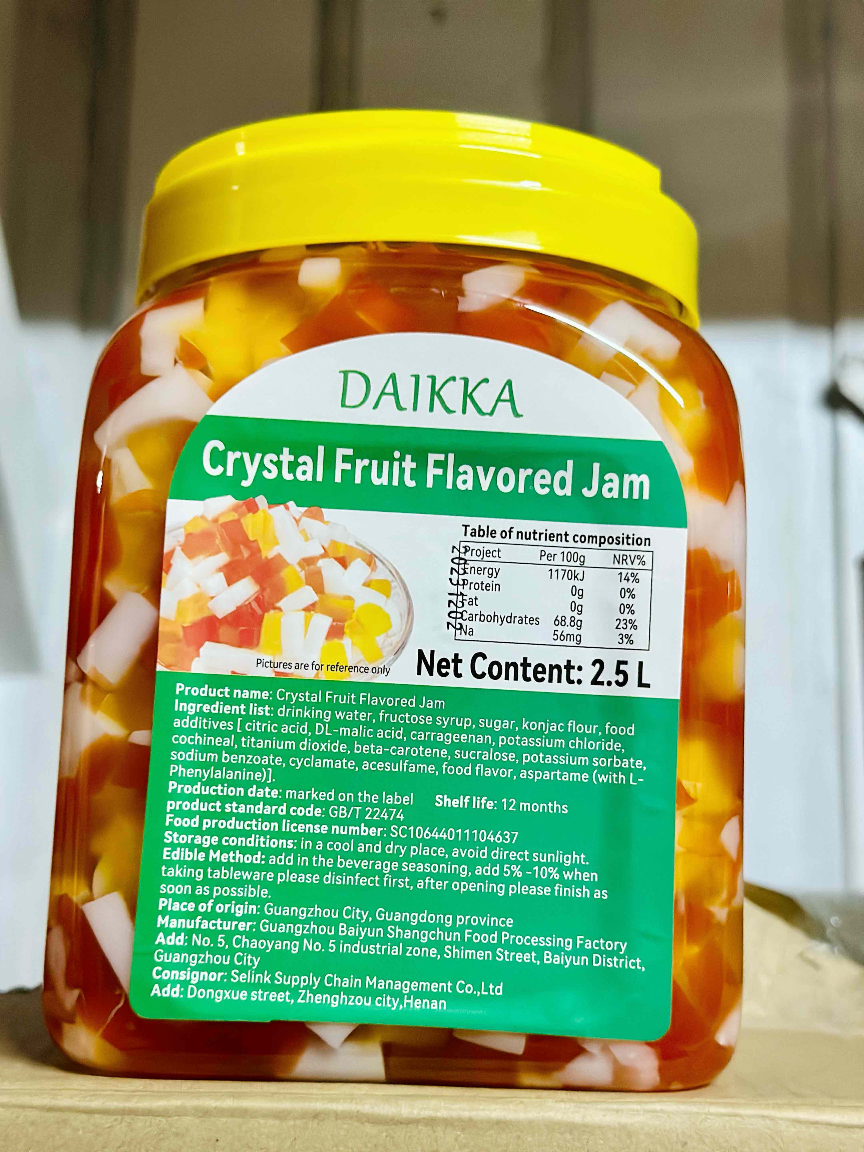 Fruit jelly 2.5KG nata de coco jelly pearl milk tea dedicated crystal ...