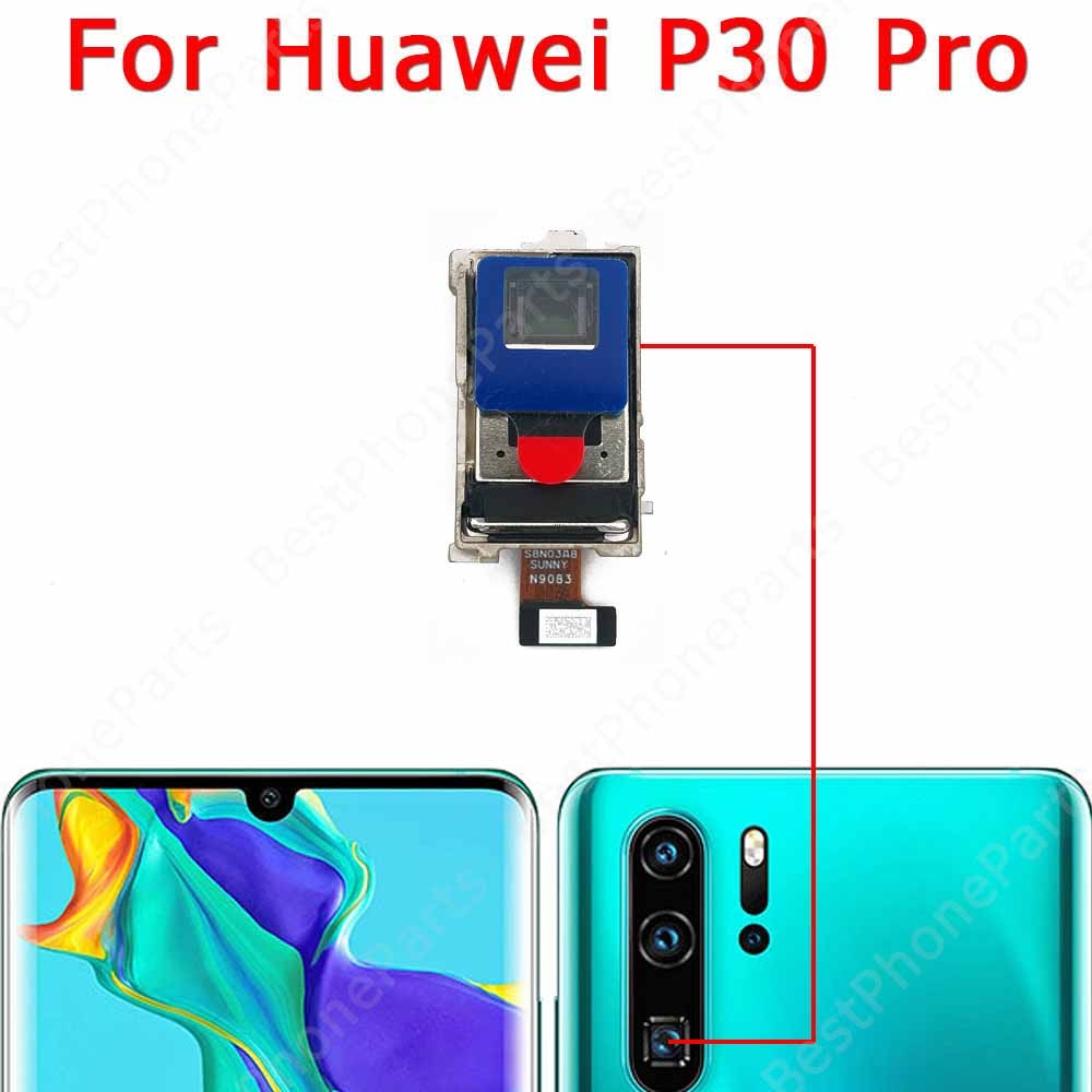 Original For Huawei P30 Pro P30Pro Front Rear View Back Camera Frontal Main Facing Small Camera ...