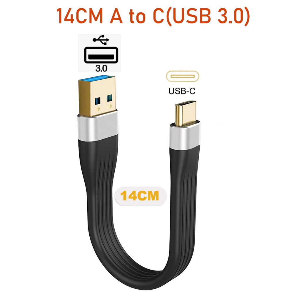 USB-C Cable Short USB 3.1 Type C / USB A To USB C Male 4K Gen 2 10Gbps ...