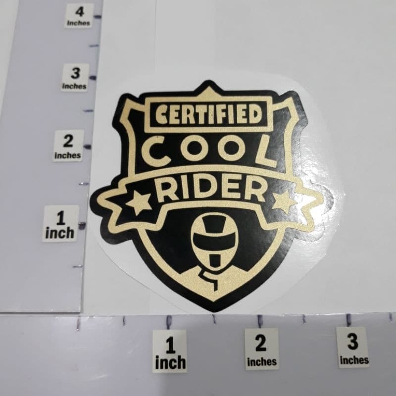 Cool Rider - Badge Sticker Decal in Silver, Gold & Hologram | Lazada PH