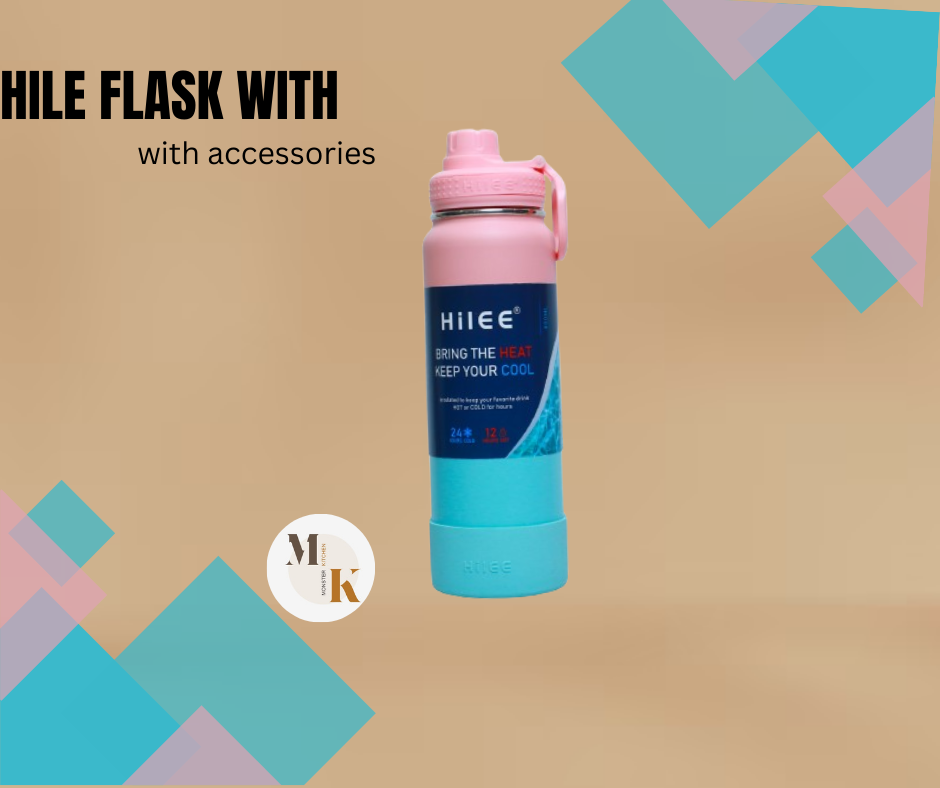 HILEE FLASK 600ml/800ml/1000ml Stainless Steel Water Bottle & Wide ...
