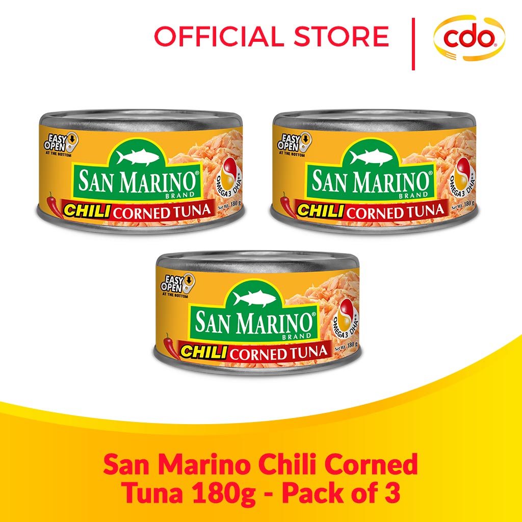 SAN MARINO Chili Corned Tuna 180g - Pack of 3 | Lazada PH