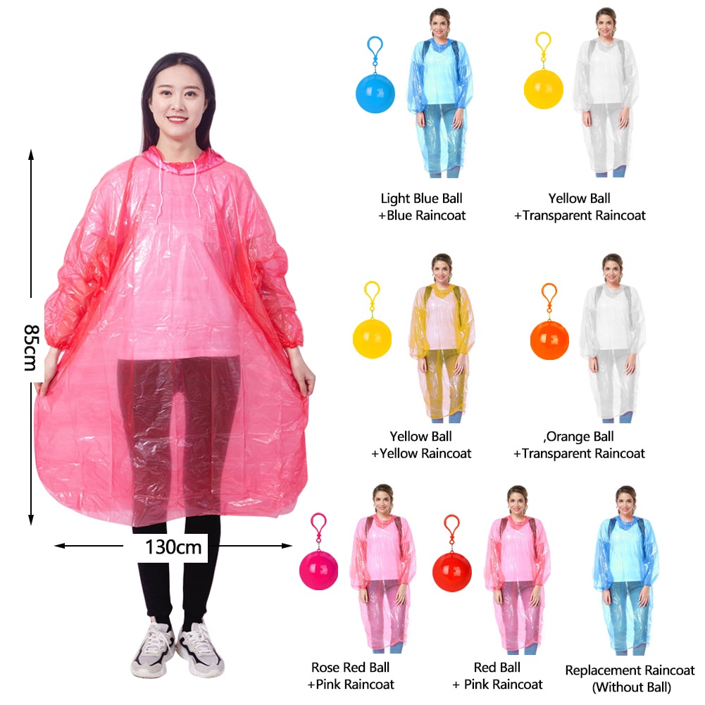 Disposable Raincoat Ball Mini Storage Ball Portable Outdoor Activities ...