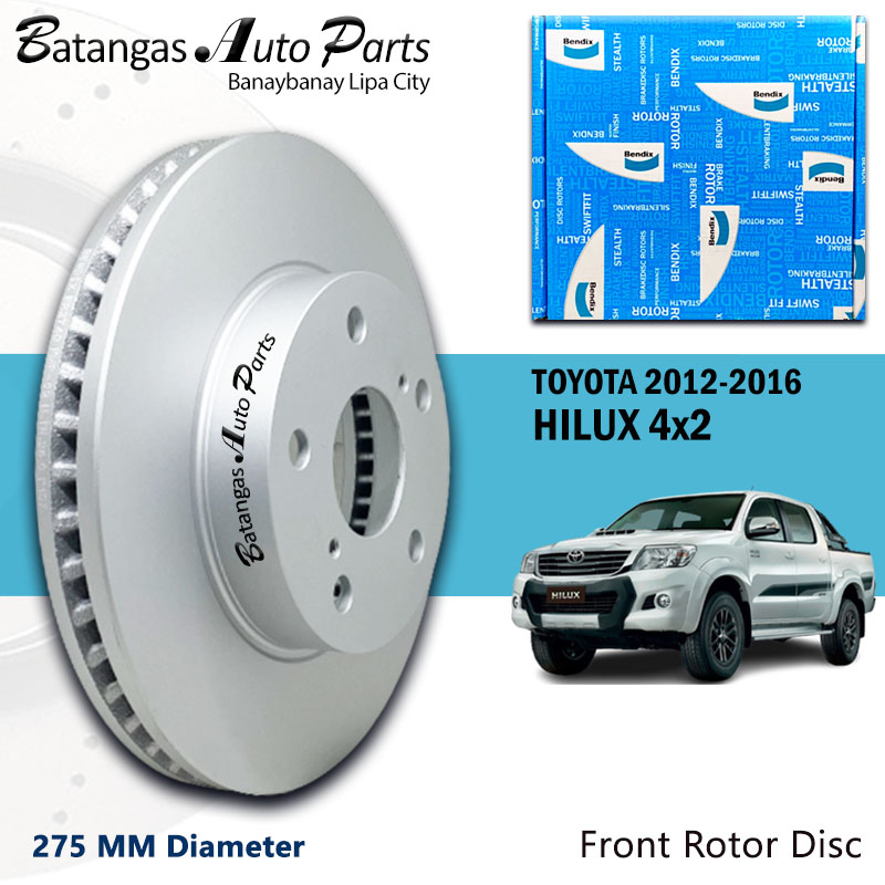 ROTOR DISC TOYOTA HILUX 4x2 2012-2016 BENDIX FRONT 1PC 275MM DIAMETER ...