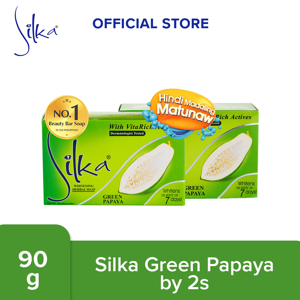 Silka Green Papaya Whitening Soap 90g - 2pcs | Lazada PH
