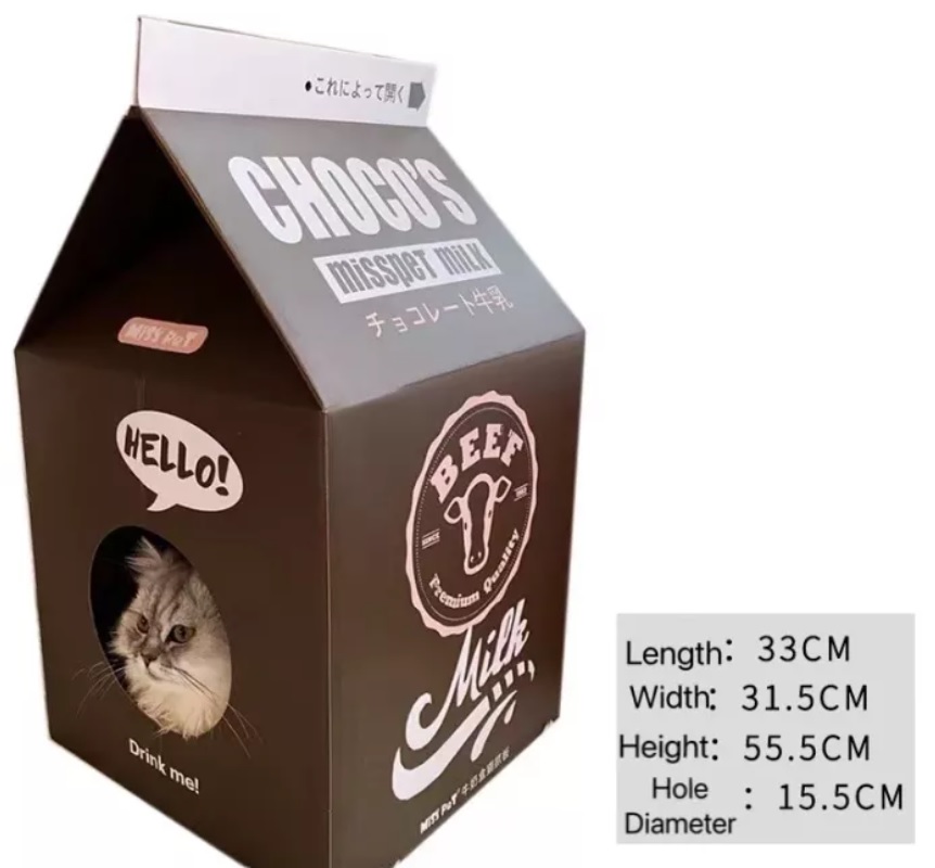 Corrugated Cat Box Scratcher Cat Milk Box | Lazada PH