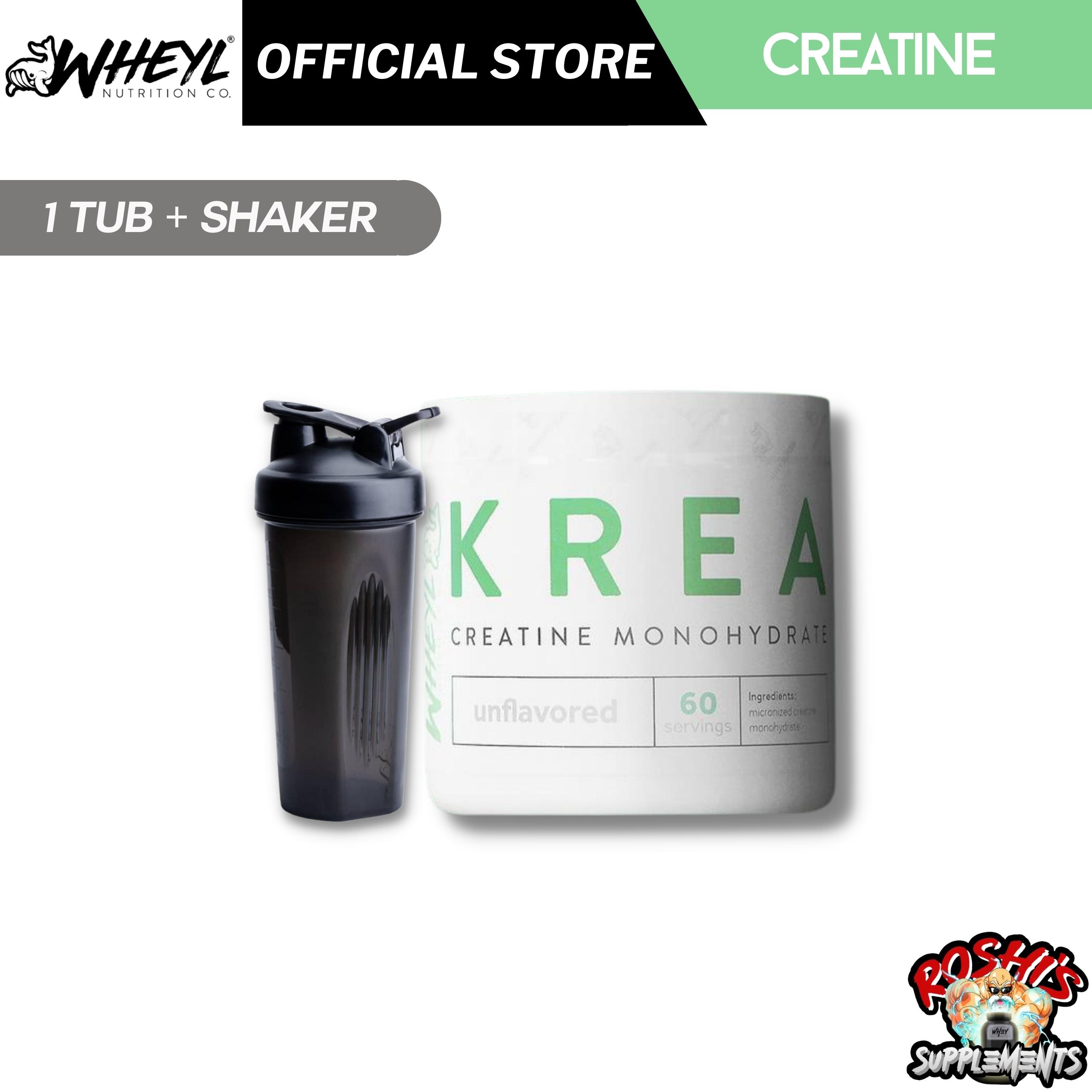 KREA CREATINE 300 GRAMS 60 SERVINGS WITH SCOOPER AND STICKERS [BY WHEYL ...