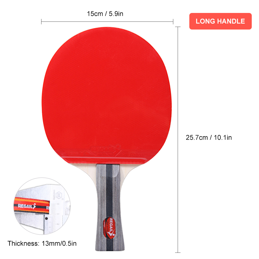 Quality Ping Pong Paddles Table Tennis Rackets 2 Ping Pong Bats Long Short Handle Ping Pong ...