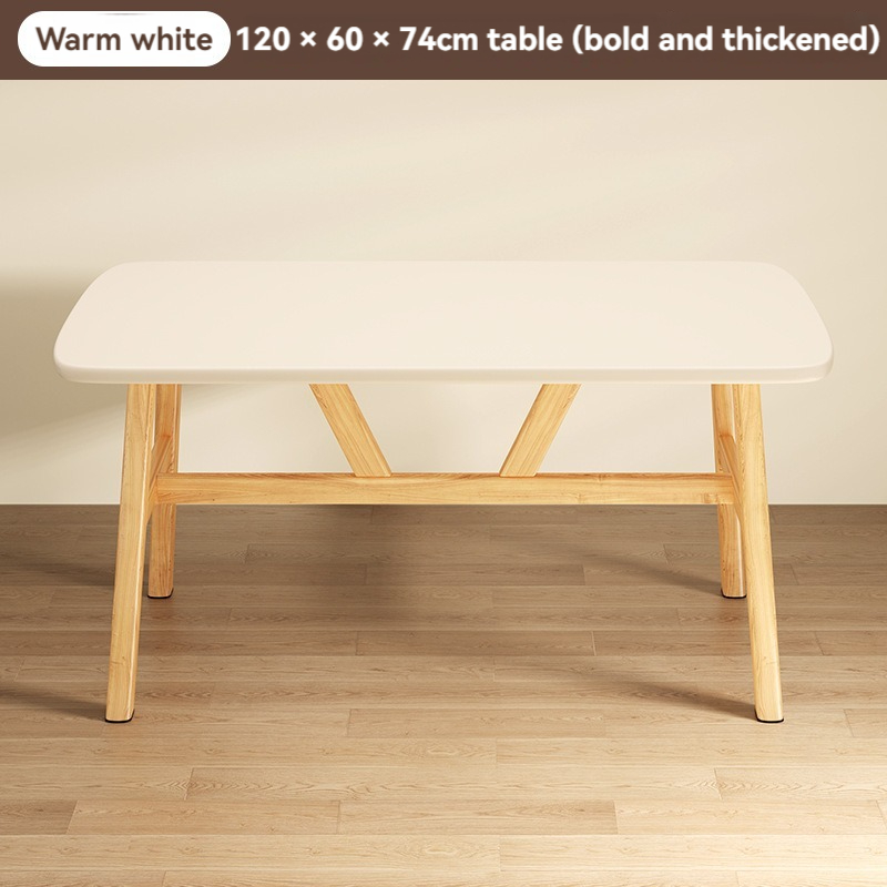 Dining table 120CM modern simple solid wood dining table Kitchen table ...
